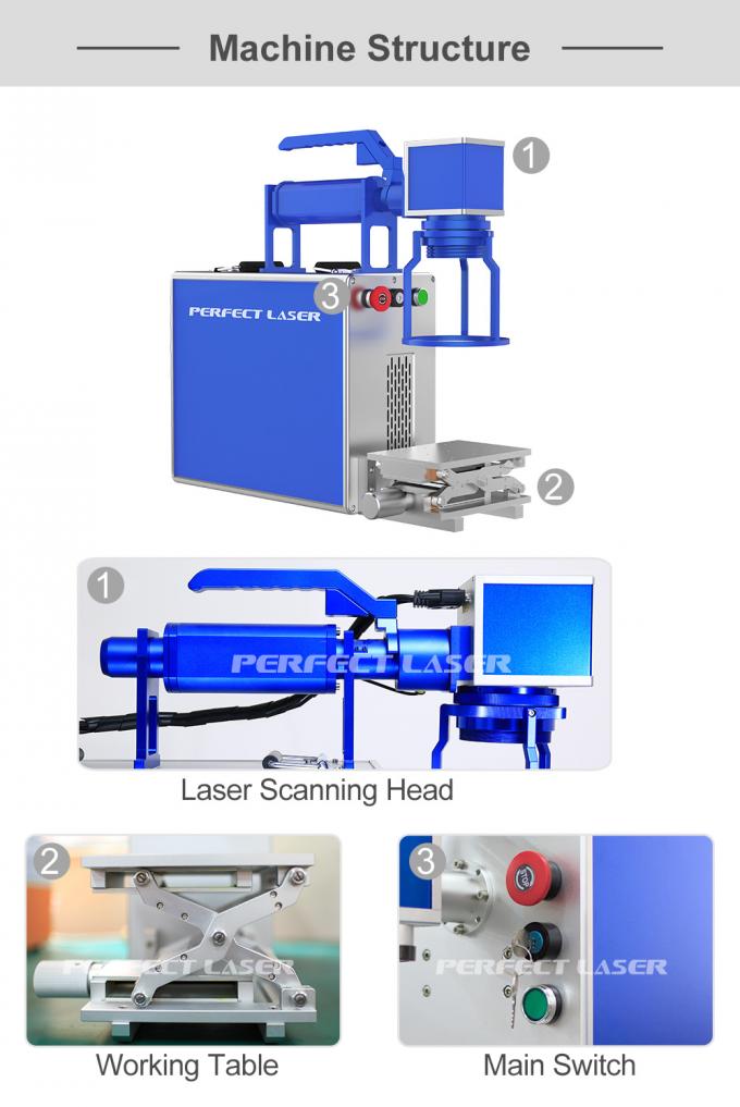 8000mm/s Portable Laser Etching Machine 50W Handheld Random Polarization