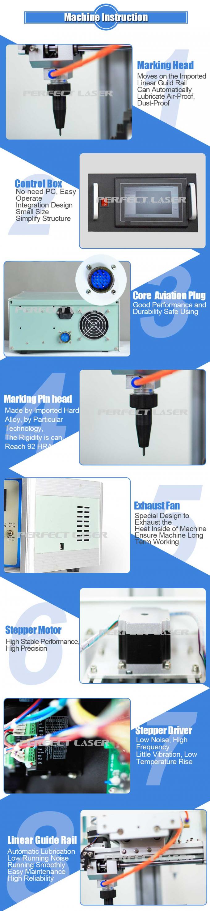 0.01mm - 200mm Dial Rotating Dot Peen Engraver HRC 92 Pin For ...