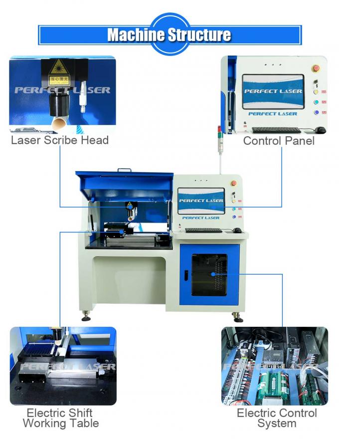 50W Fiber Laser Silicon Wafer Cutting Machine For Solar Photovoltaic ...