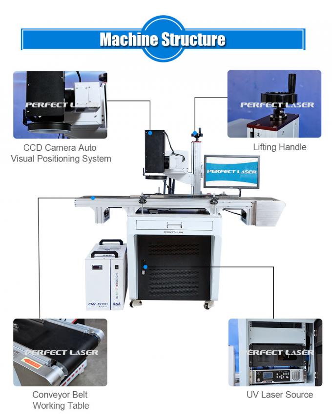 Industrial UV Laser Marking Engraving Machine CCD Camera Automatic ...