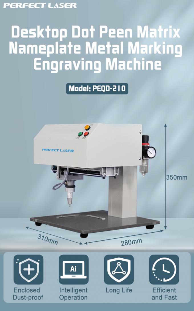 Desktop Dot Peen Nameplate Marking Dot Matrix Engraver For Metal