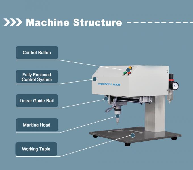 Desktop Dot Peen Nameplate Marking Dot Matrix Engraver For Metal