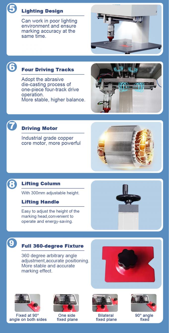 Desktop Liftable Electric Metal Nameplate Marking Machine