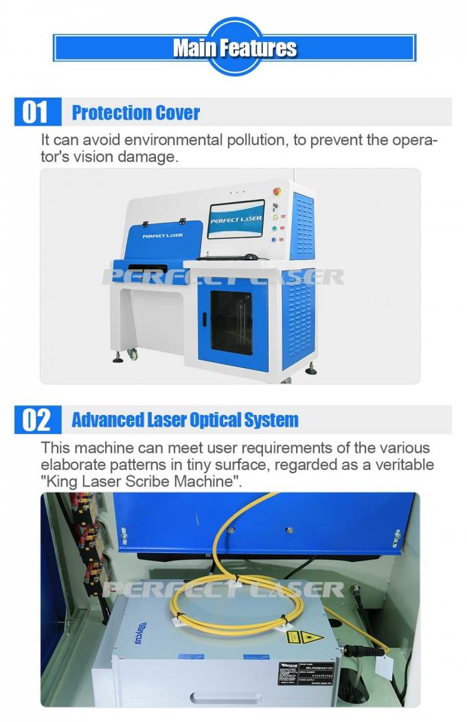 50W Fiber Laser Silicon Wafer Cutting Machine For Solar Photovoltaic ...
