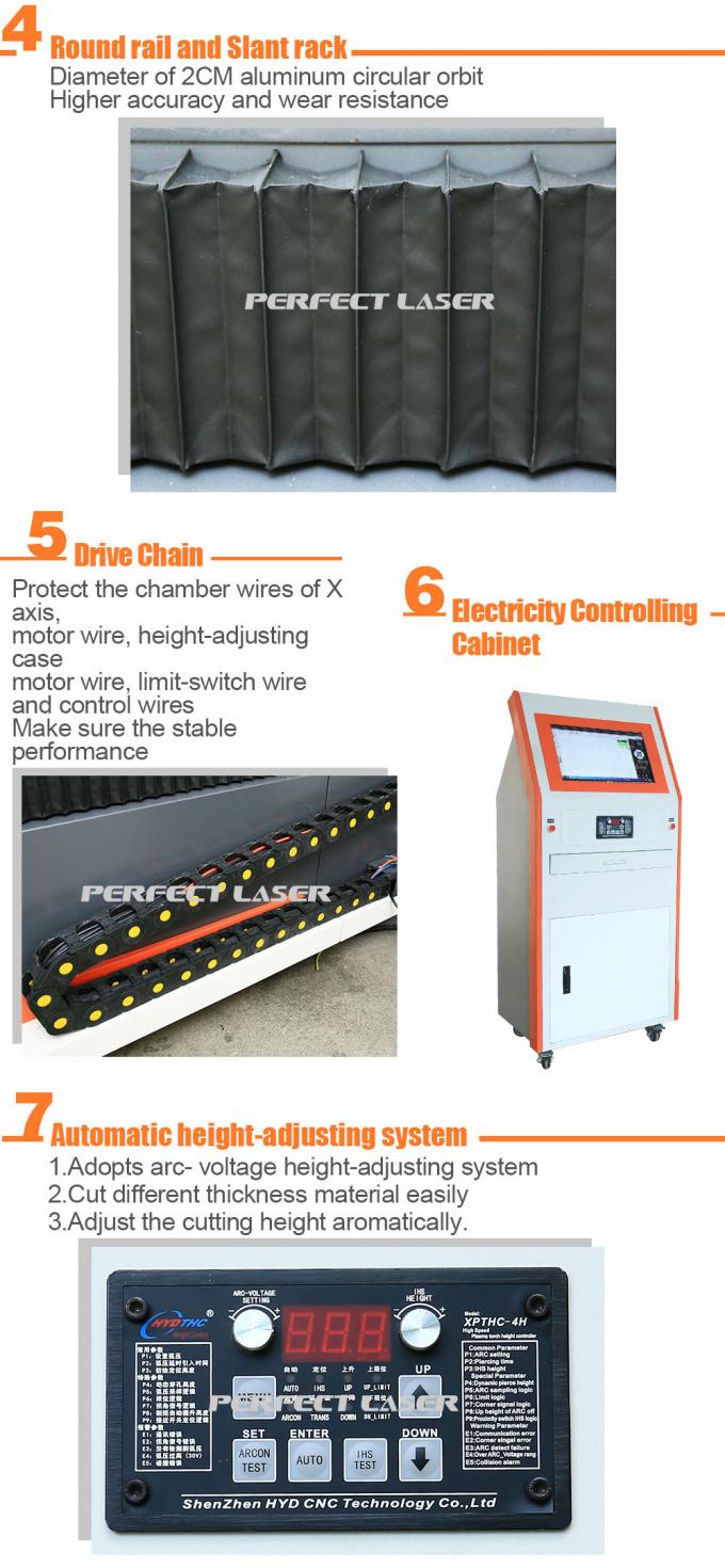 Stainless Steel Automated Plasma Cutting Machine , Computerized Plasma ...