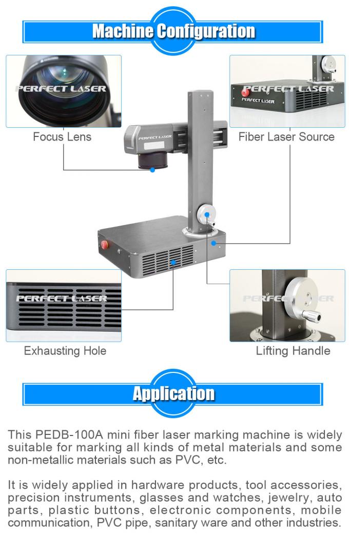 Desktop Mini Compact Fiber Laser Etcher With Red Light Positioning