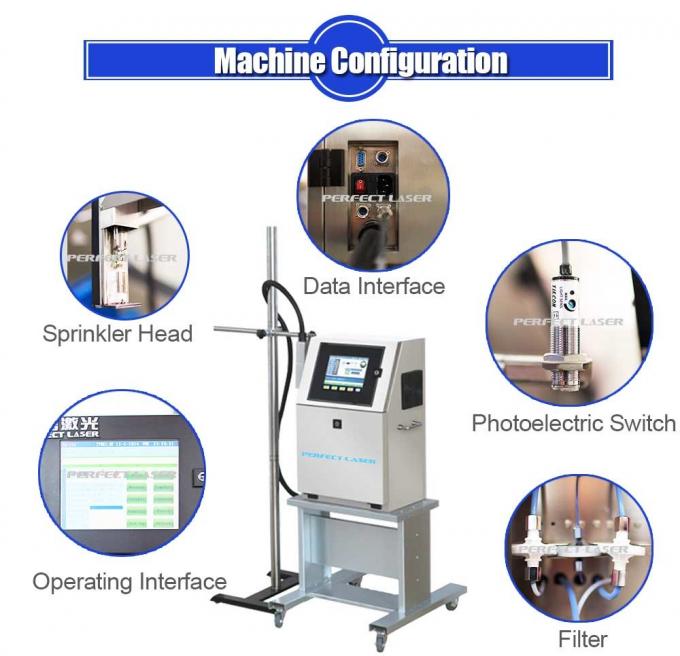 Flexible Range Continuous Inkjet Printer With LCD Colorful Touching ...